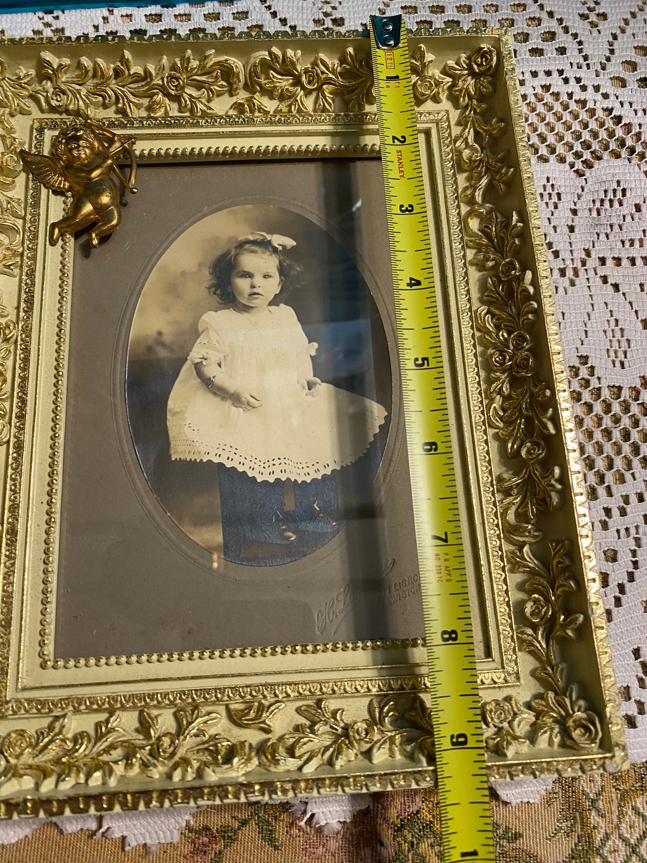 Antique Victorian photo / cabinet card in rose frame with | Etsy