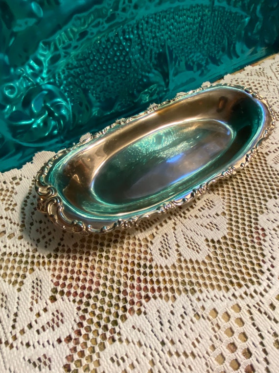 Vintage Silver Plated Serving Tray Dish Platter With Ornate | Etsy