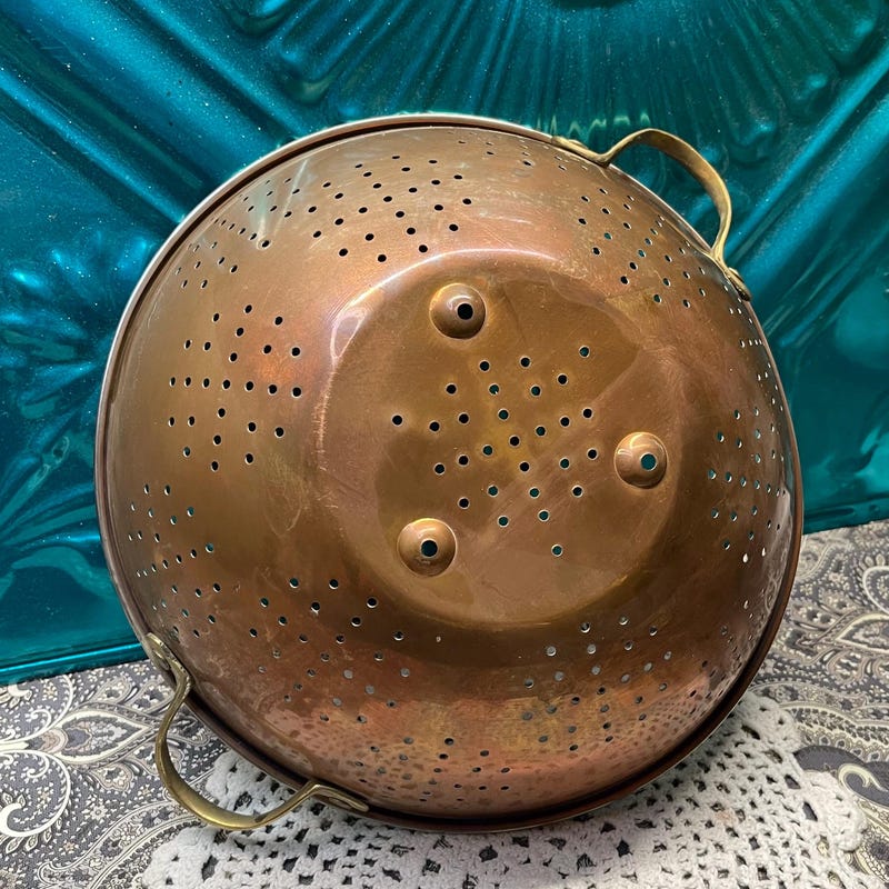 Copper Colander - Etsy