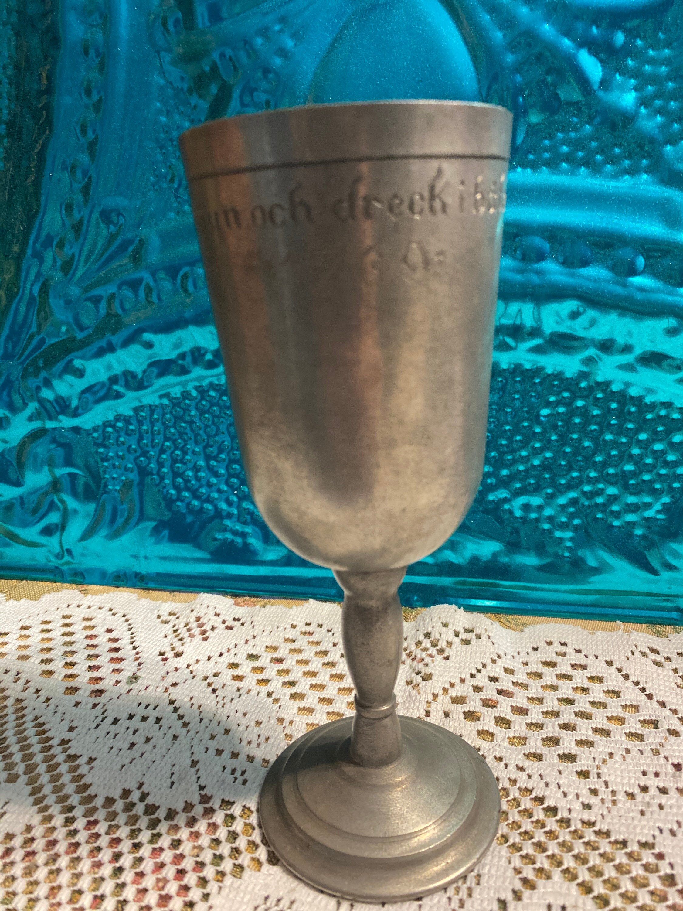 Antique Pewter Goblet