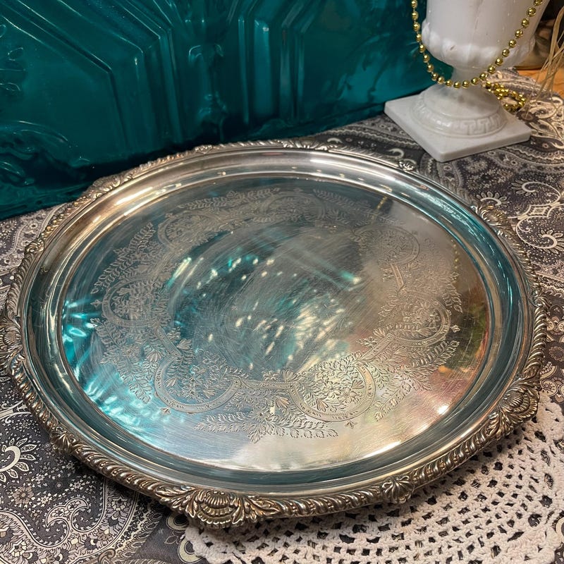 Heavy Silver Tray - Etsy