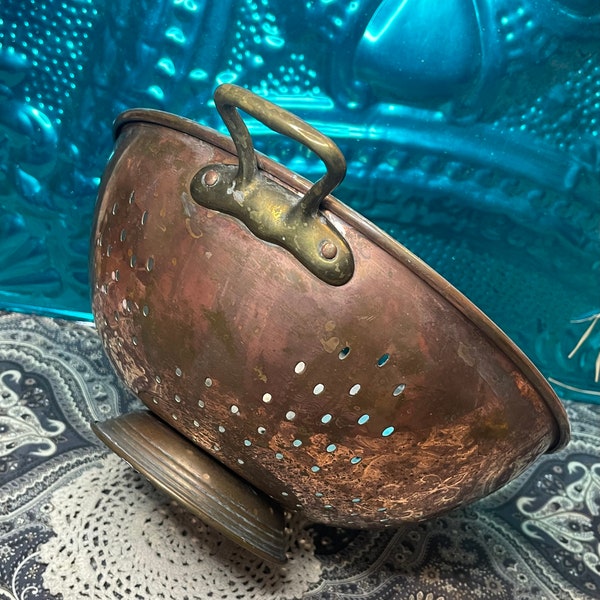 Copper Colander - Etsy