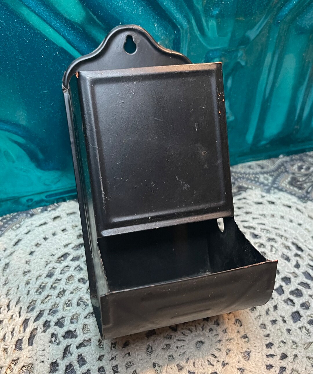 Vintage Thin Black Metal Matchstick Wall Holder Fireplace - Etsy