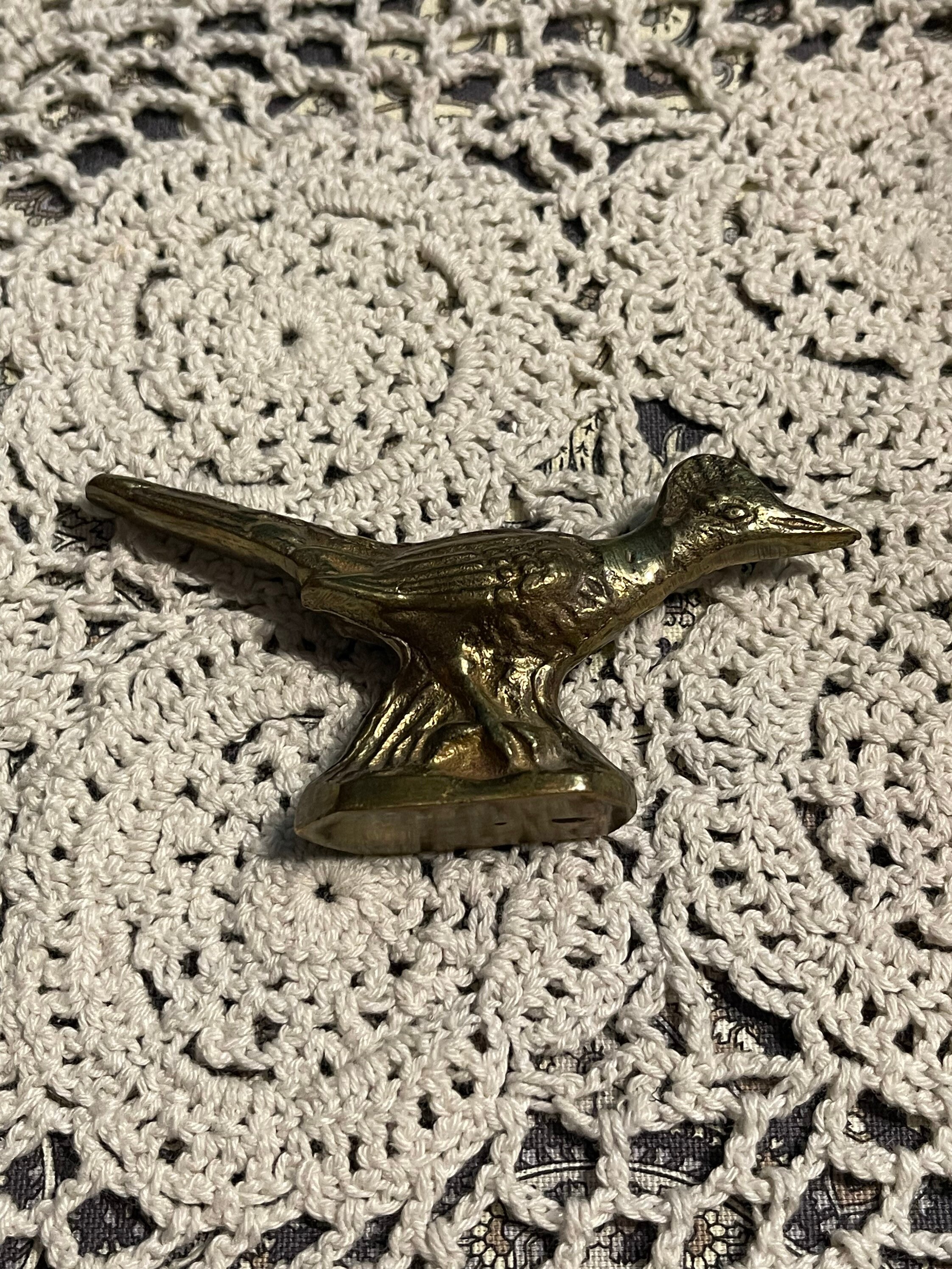 Vintage Small Brass Roadrunner Bird Statue Figurine - Etsy