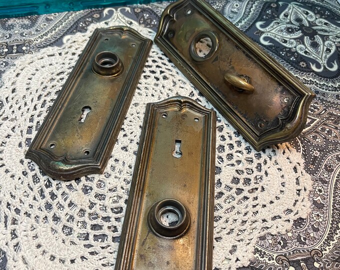Antique Door Backplates Architectural Salvage aged Set of 3 - Etsy
