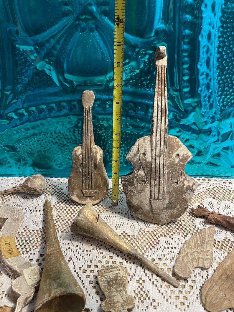 Antique Wood Carvings Music Instruments Wings Arm Decor - Etsy