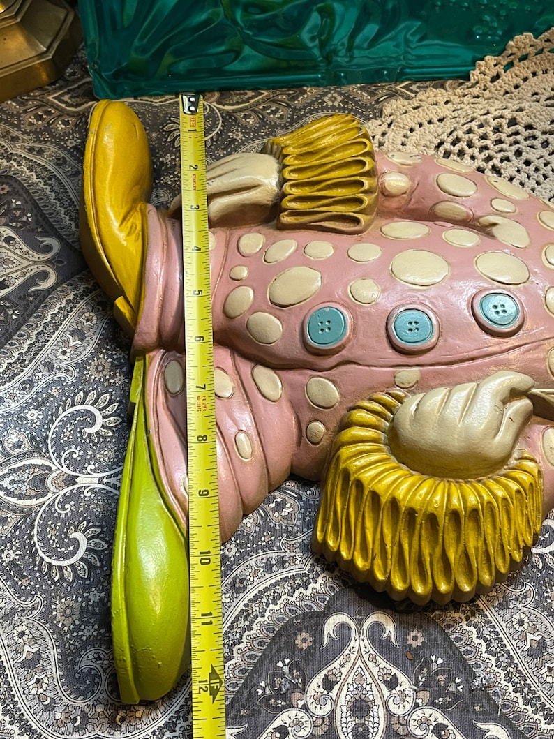Vintage Large Heavy 1967 Metal Clown Wall Decor - Etsy