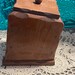 Vintage Small Rustic Slanted Wood Box - Metal Eagle Detail - Plastic ...