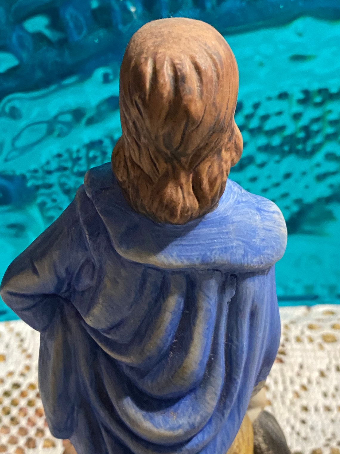 Vintage Blue Boy Ceramic Statue Figurine - Etsy