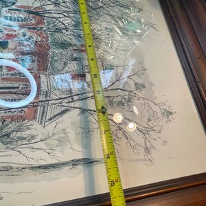 Vintage Large Wood Framed Lithograph Print of Building in Virginia ...