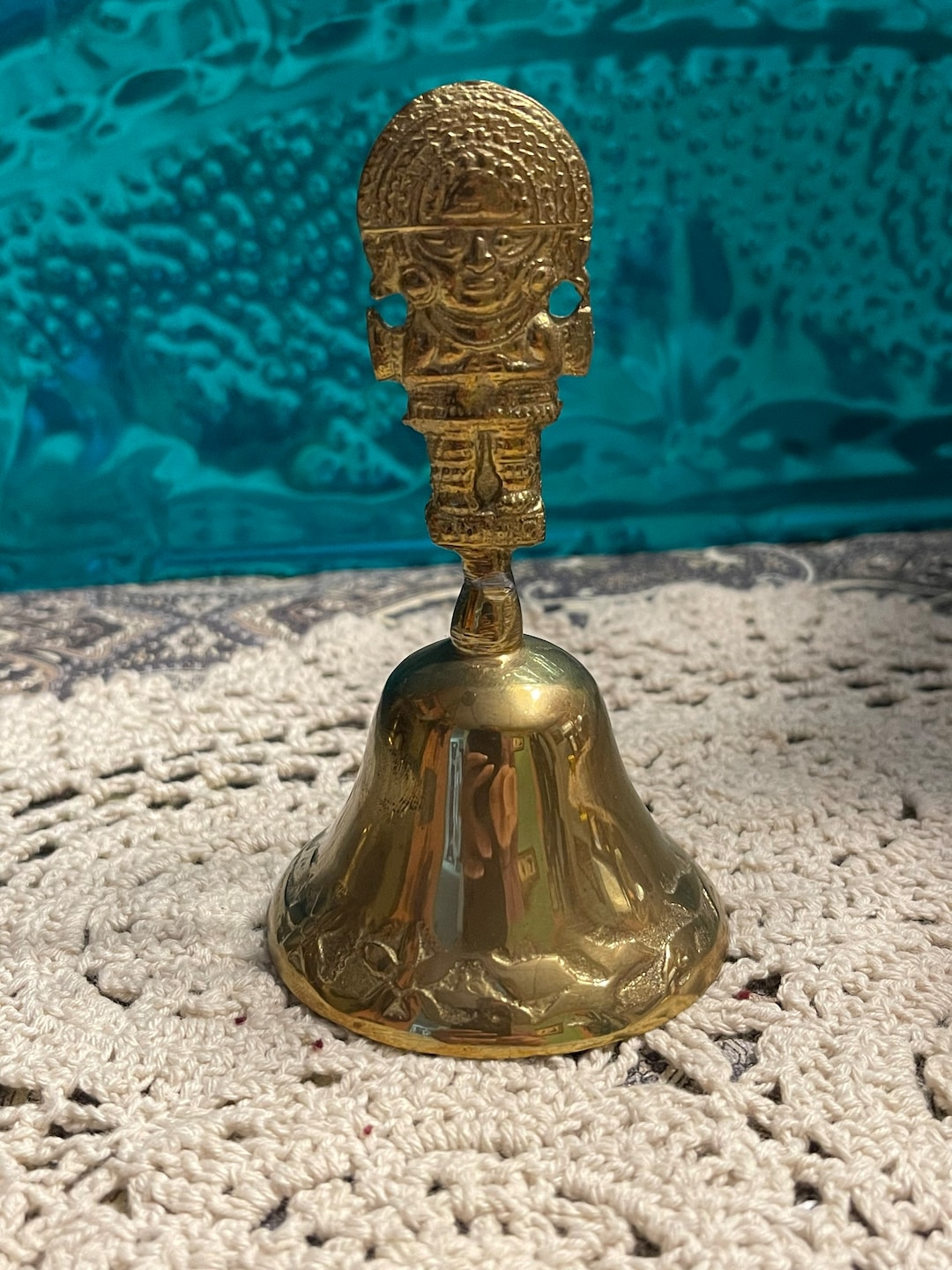 Vintage Brass Peru - Tumi Bell- Decorative Bell - Ceremonial Bell - Etsy