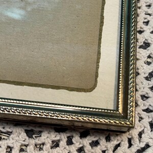 Vintage Small Gold Tone Metal Photo Frame With Paper Mat Slide In - Etsy