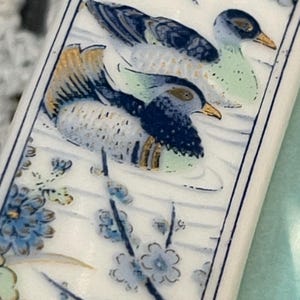 Vintage Small Ceramic or Porcelain Standing Photo Frame With Plastic ...