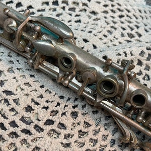 Antique or Vintage Clearly Aged Clarinet Possible Silver Plated Marked ...
