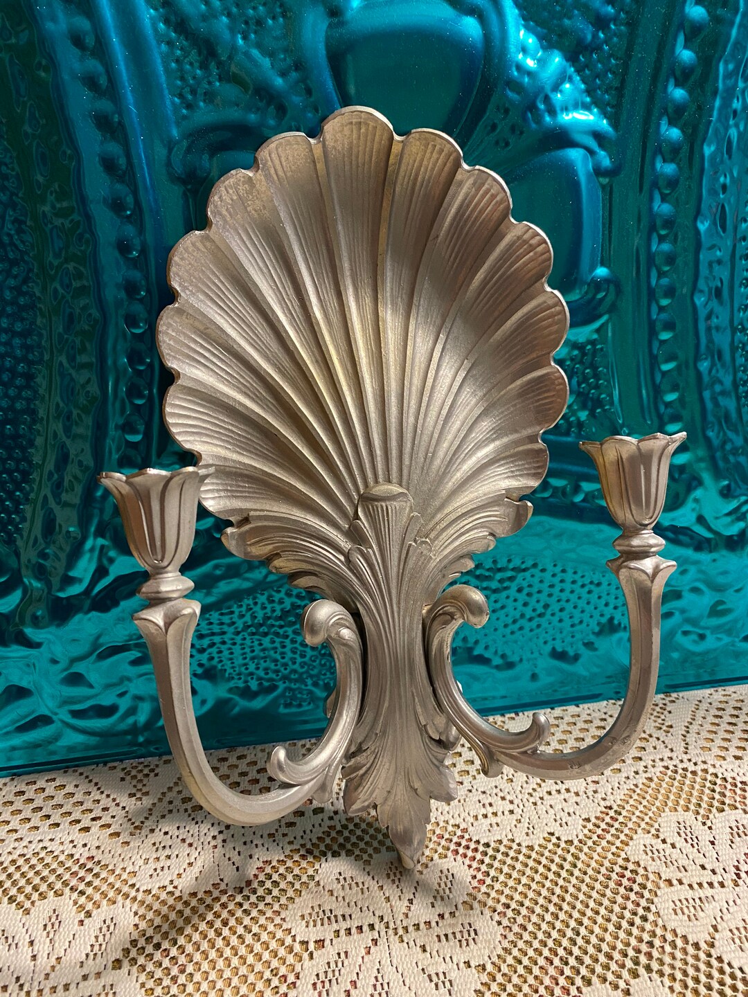 Vintage Syroco Plastic Shell Clam Wall Sconce Double Candle Holder - Etsy