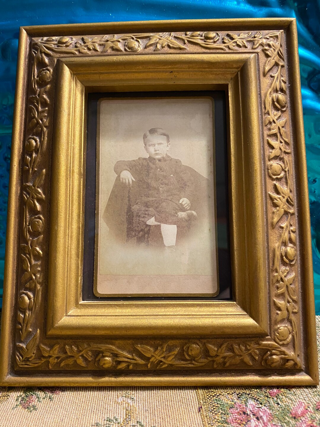 Antique Victorian Photo Card in Small Vintage Frame - Etsy
