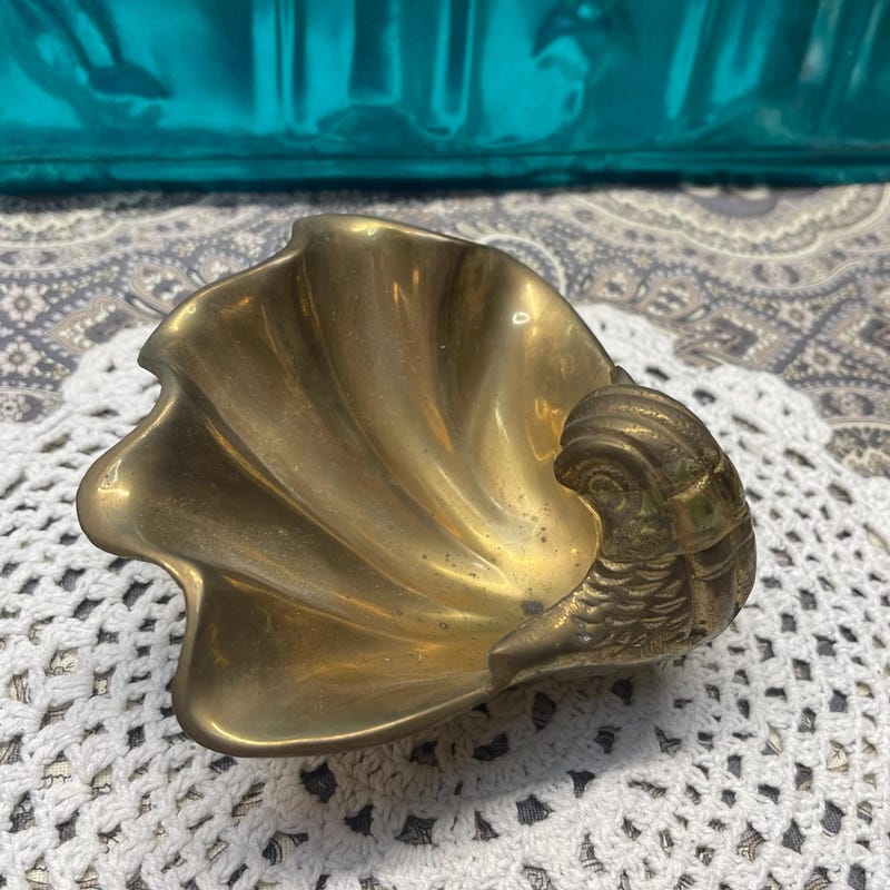 Brass Shell Dish - Etsy