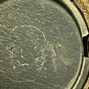 Vintage Small Gold Tone Mirrored Metal Empty Powder Compact Box ...