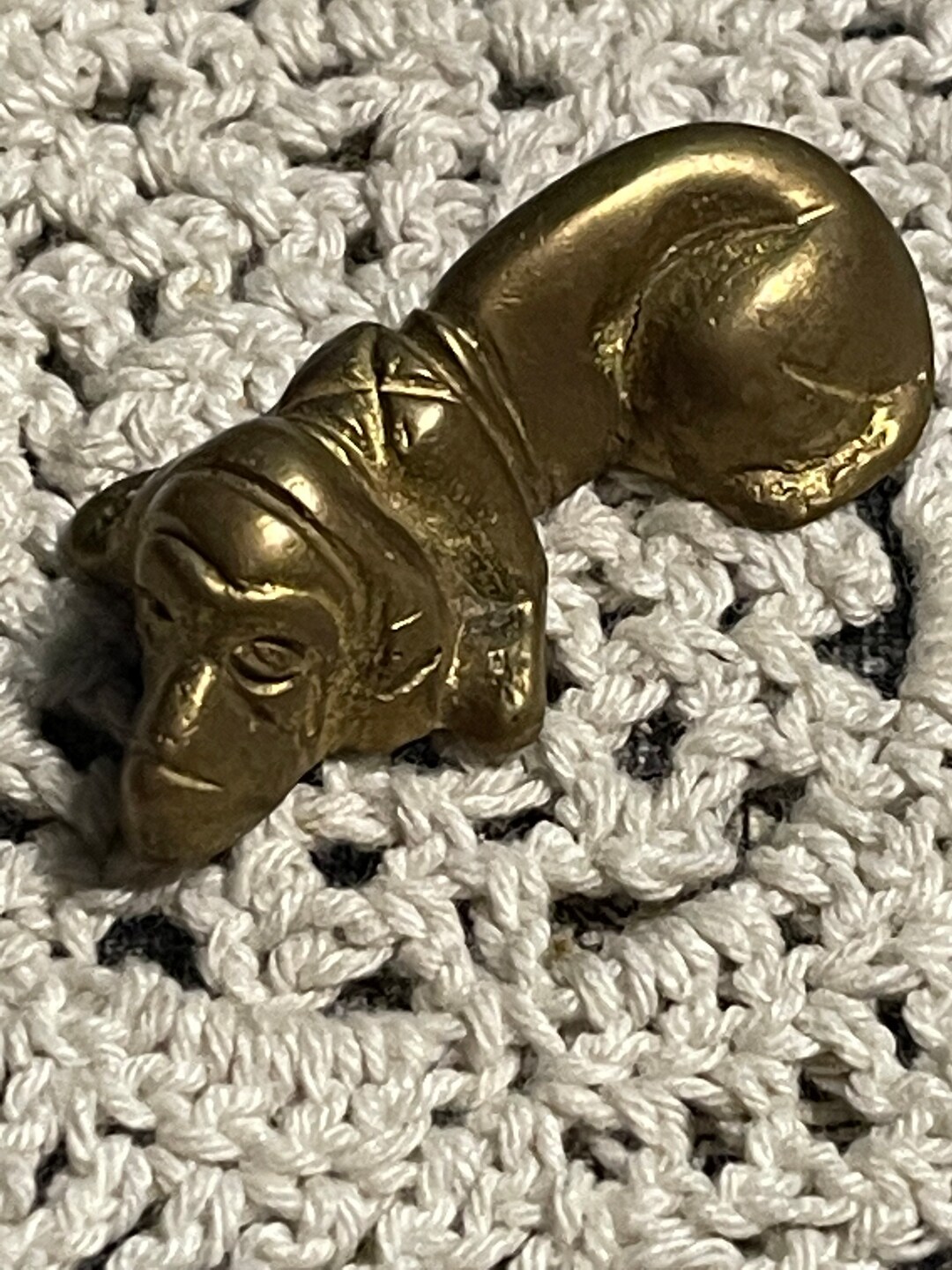 Vintage Small - Miniature - Brass Dog - Etsy