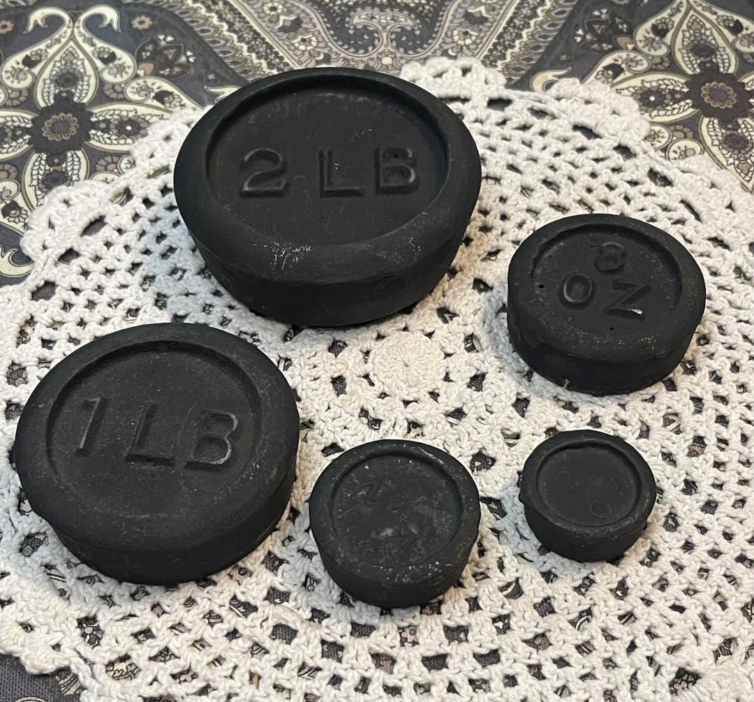 Vintage Cast Iron Scale Stacking Weights Set of 5 - Etsy