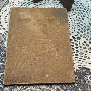 Vintage Plaque With Baroque Style Reproduction Print on Wood Easel - Etsy