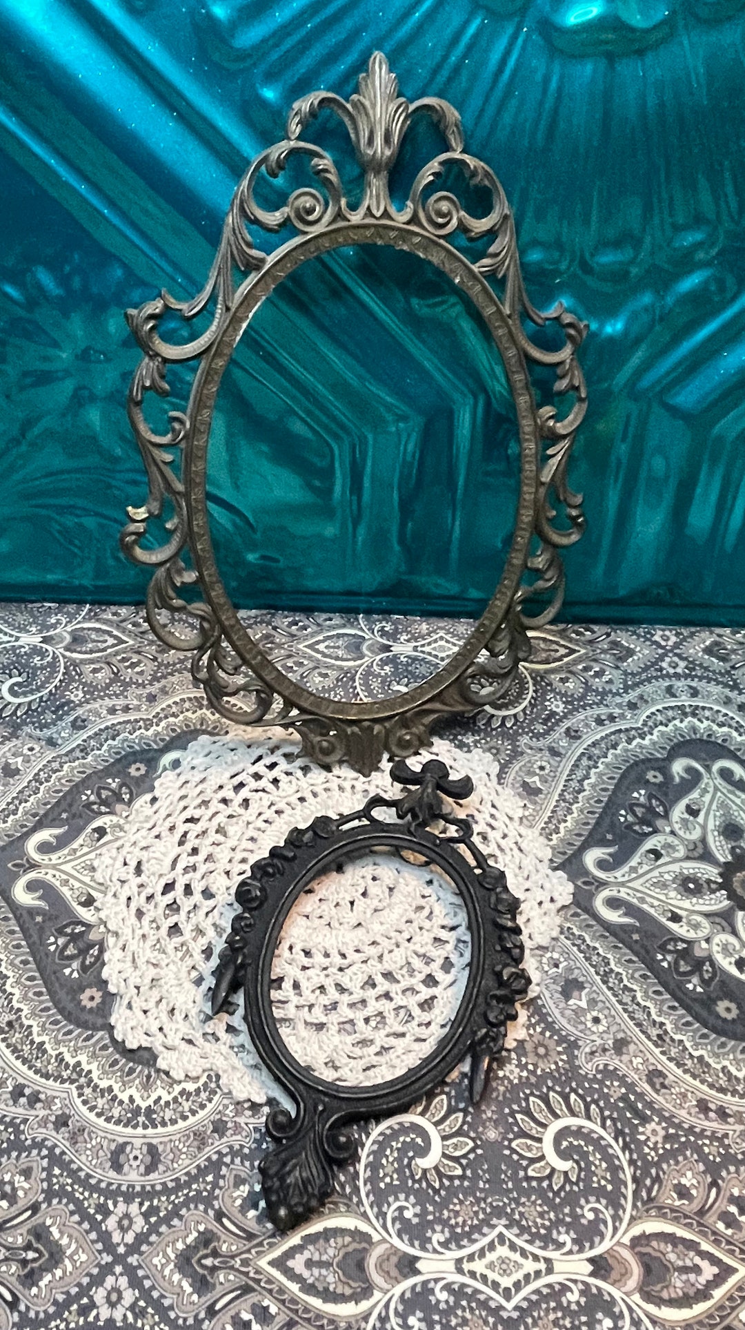 Vintage Ornate Metal Frames No Glass No Back for Repurpose Projects Set ...