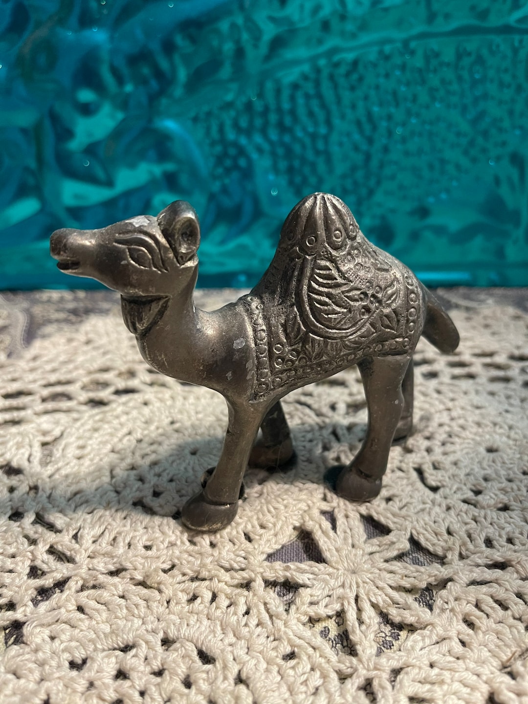 Vintage Metal Camel Figurine - Etsy