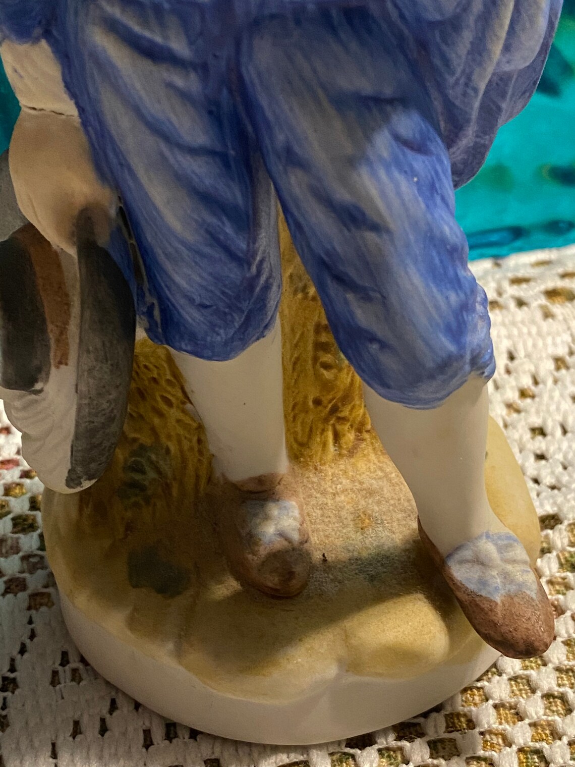 Vintage Blue Boy Ceramic Statue- Figurine - Etsy