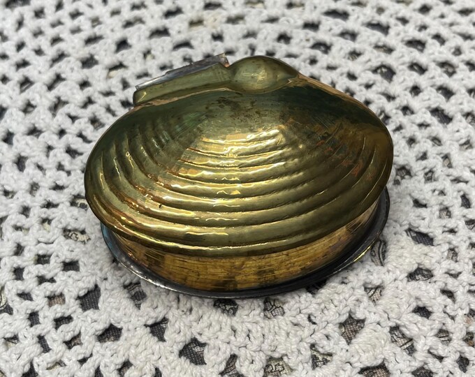 Vintage Small Lightweight Brass Shell Shaped Box With Hinged Lid - Etsy
