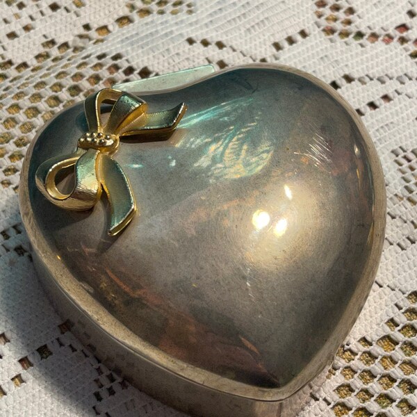 Silver Heart Box - Etsy