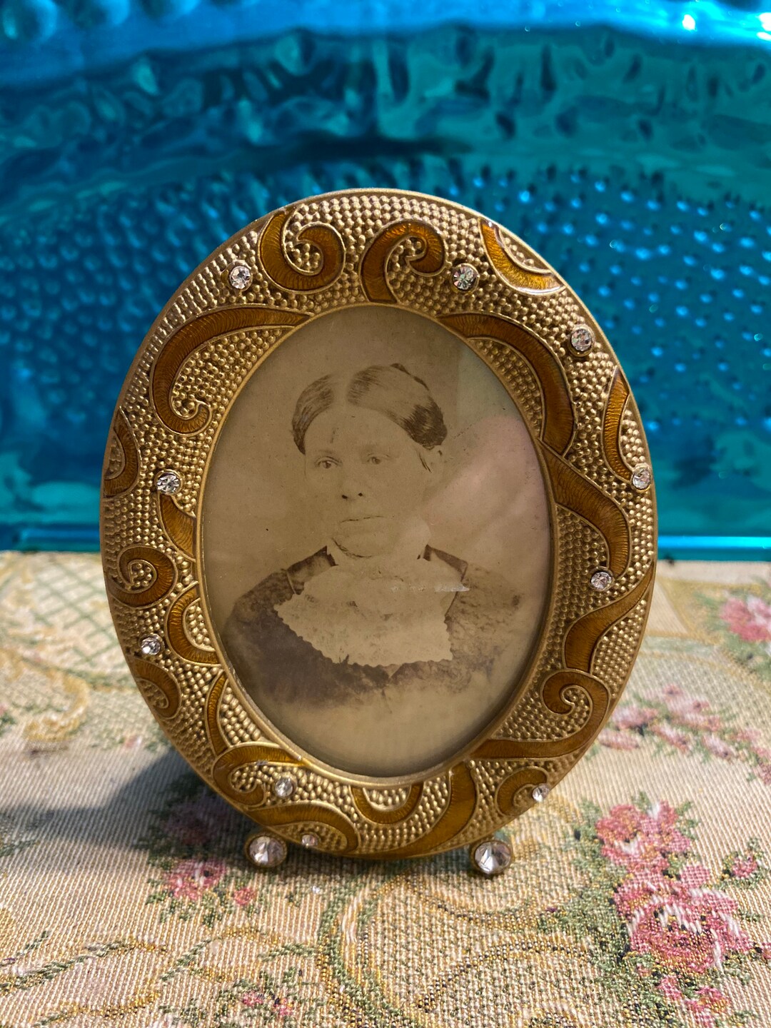 Antique Victorian Photo Card in Small Vintage Frame With - Etsy