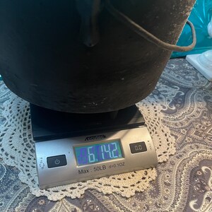 Antique or Vintage Cast Iron 3 Leg Pot Cauldron Pot With Handle 10.5 ...