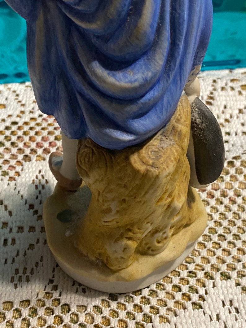 Vintage Blue Boy Ceramic Statue Figurine | Etsy