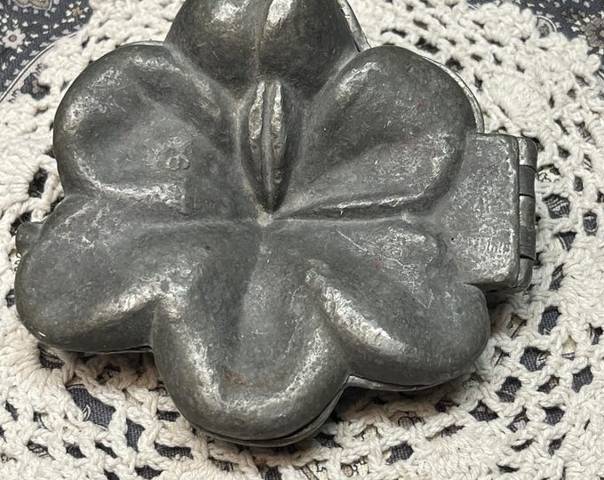 Vintage Flower Shaped Pewter Mold- Butter Mold- Chocolate Mold- Ice ...