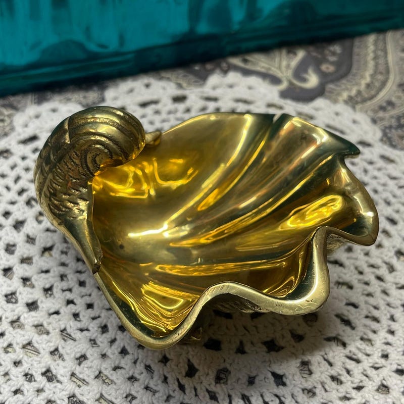 Brass Shell Dish - Etsy