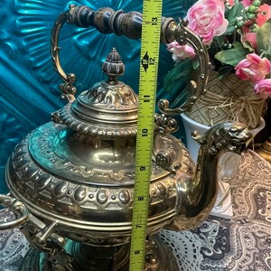 Vintage Ornate Brass Tilting Tipping Teapot With Stand and Burner ...