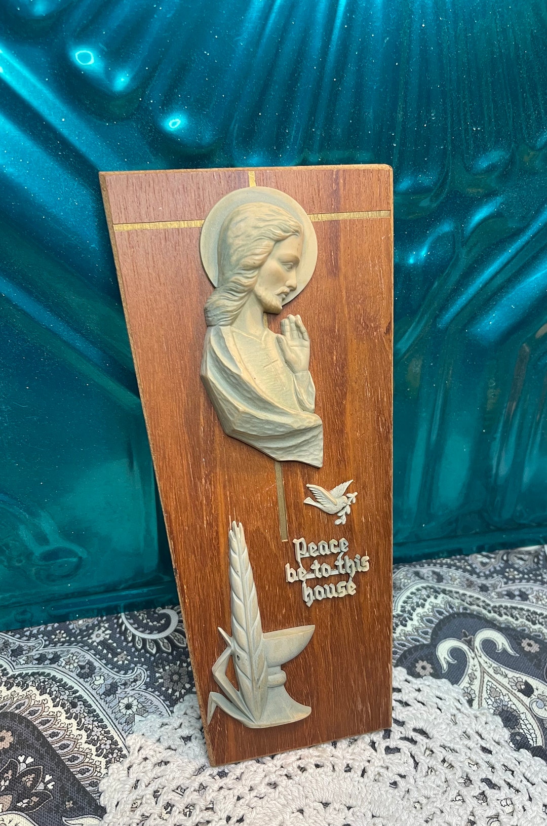 Vintage Religious House Blessing Wall Plaque - Jesus - Aged - Etsy