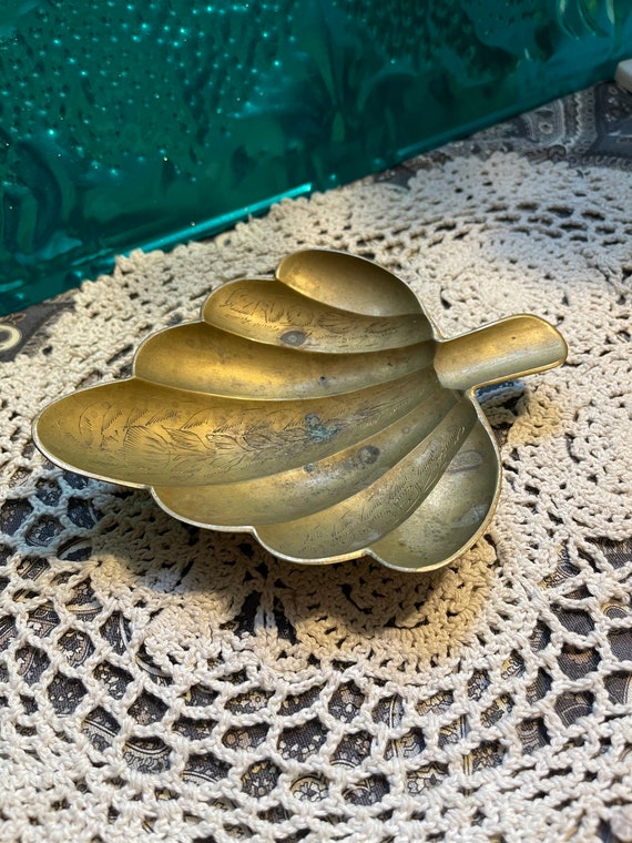 Brass Leaf Ashtray
