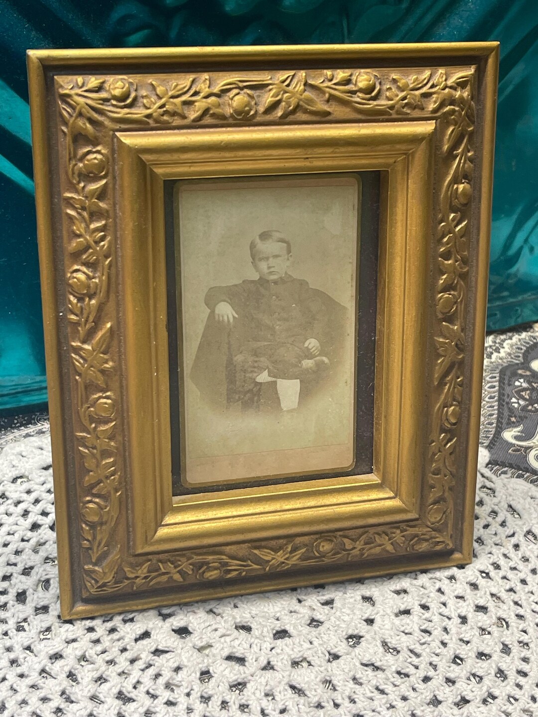 Antique Victorian Photo Card in Small Vintage Frame - Etsy