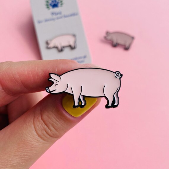 Pig Enamel Pin Farm Life Pin Cute Soft Enamel Pin Animal - Etsy