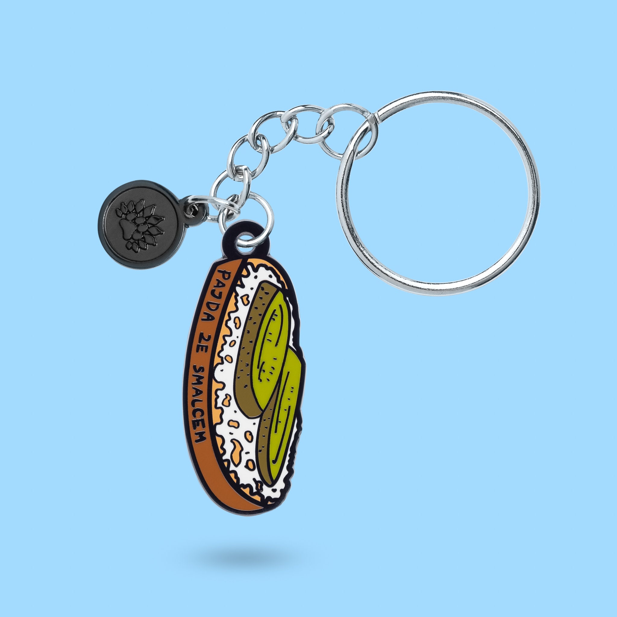 Keychain Chunk of Lard Sandwich Pickles Lard Cucumber Bread Keychain - Etsy