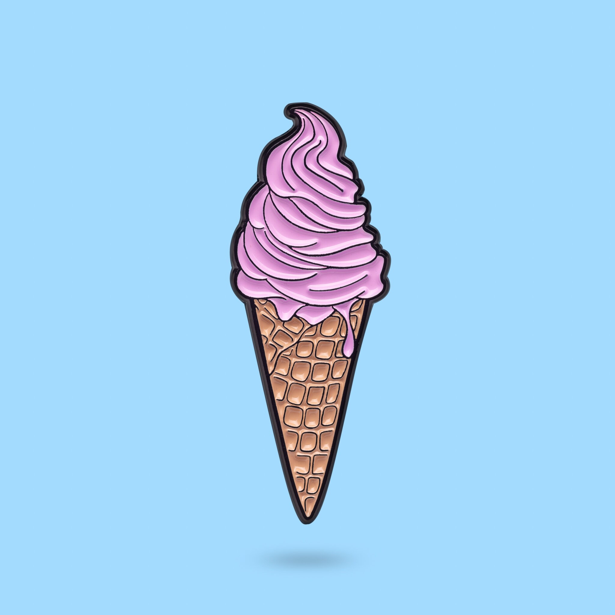 Ice Cream Pin Ice Cream Cone Dessert Enamel Pin Cute Gift Pink - Etsy