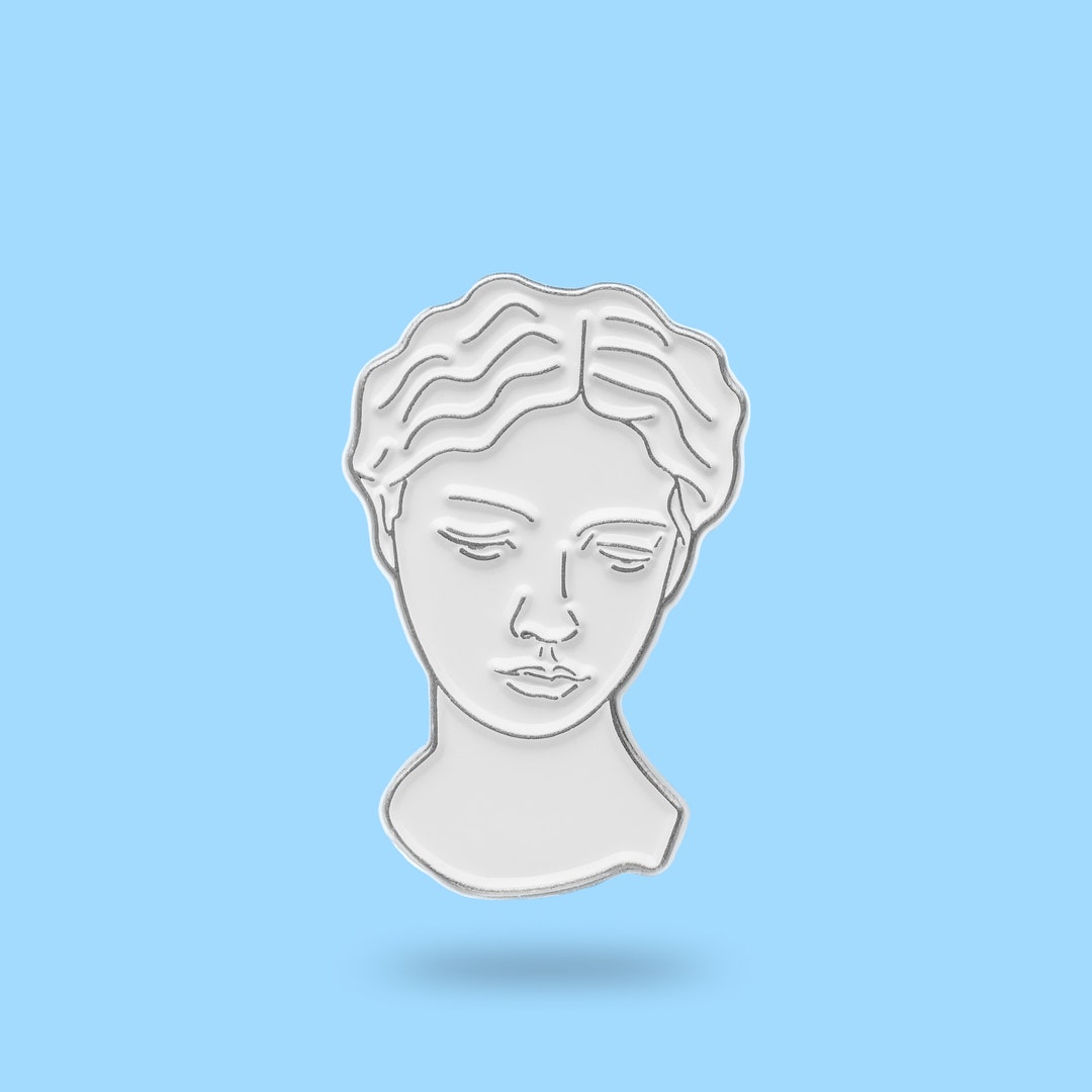 Antique Bust Enamel Pin - Lady Enamel Pin - Lady Pin - Antique Bust Pin ...