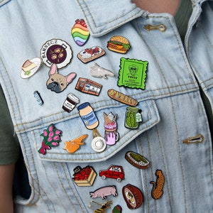 Burger Enamel Pin - Soft Enamel Pin - Fast Food Pin - Cheeseburger Pin ...