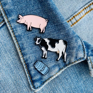 Cow Enamel Pin - Farm Life Pin - Dairy Milk - Cute Soft Enamel Pin - Etsy