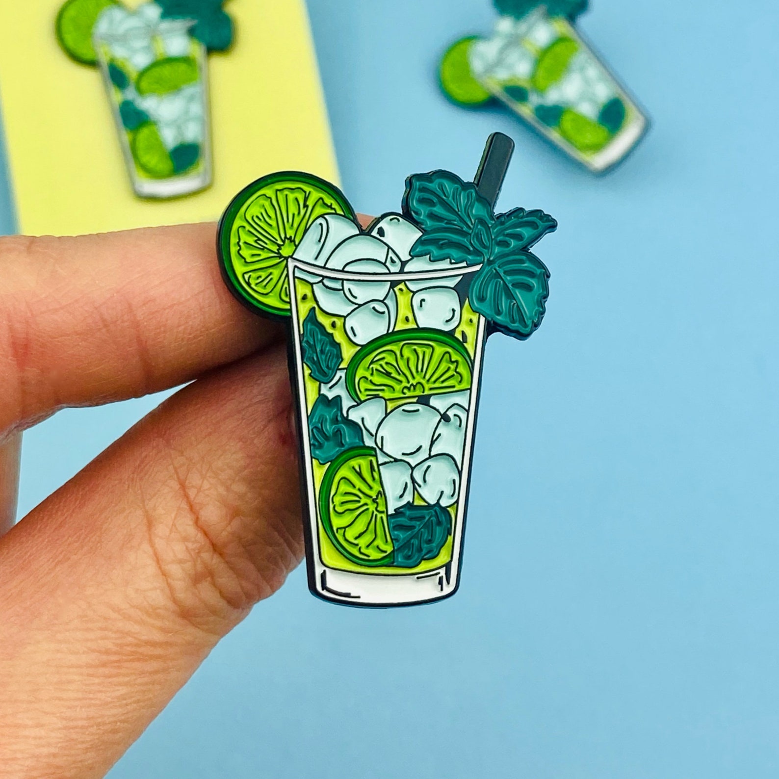 Mojito Pin Cocktail Pin Soft Enamel Pin Bar Pin - Etsy