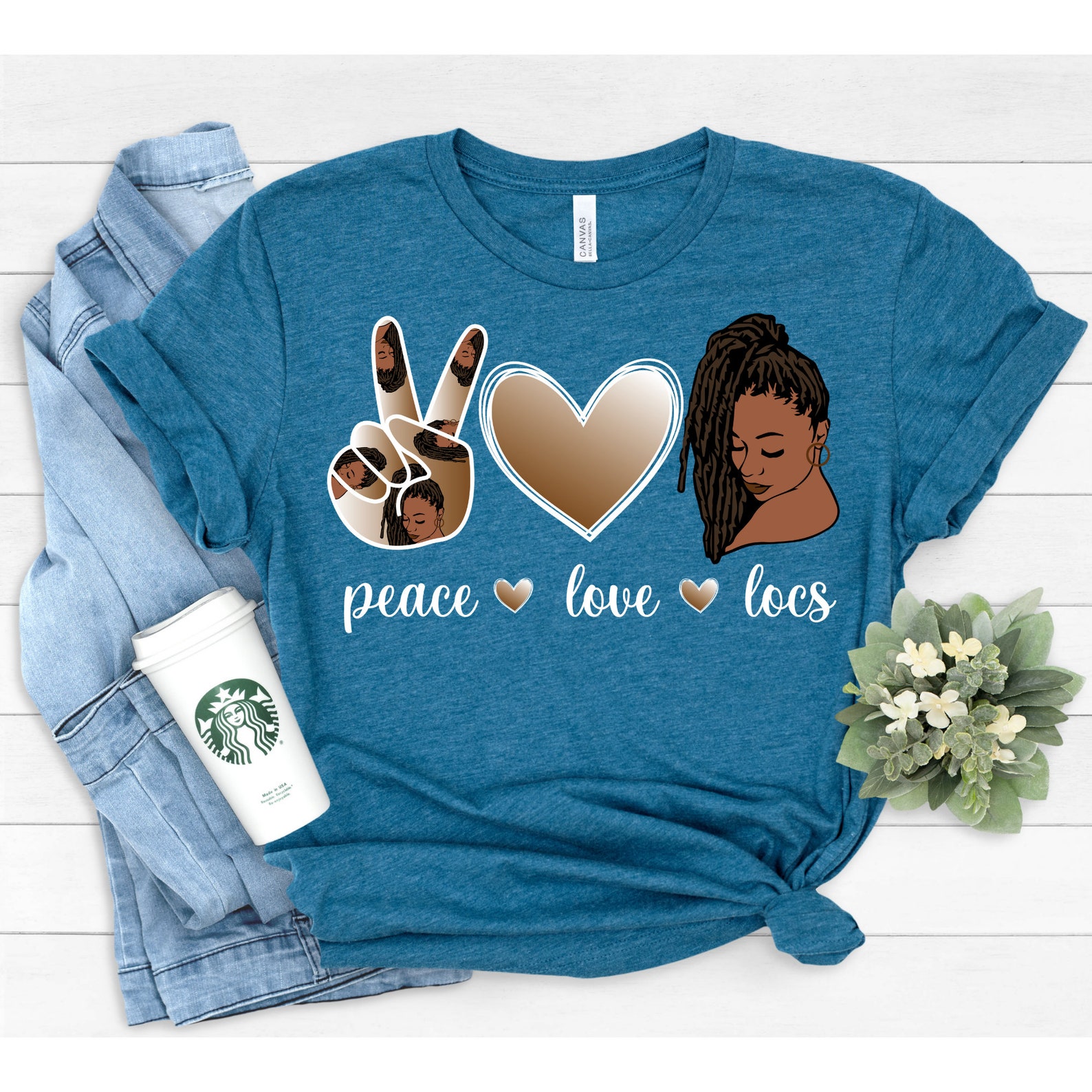 Peace Love Locs Shirt Locs Women Apparel Black Hair Outfit - Etsy