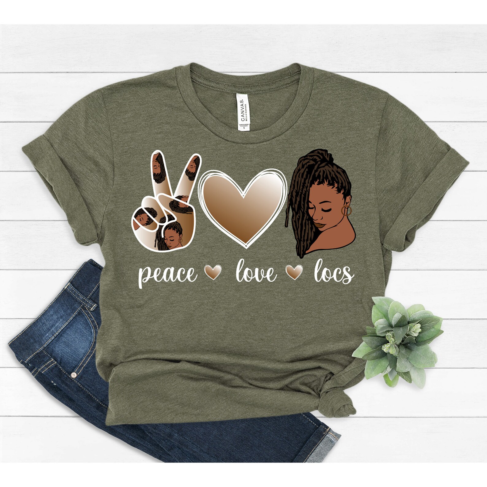 Peace Love Locs Shirt Locs Women Apparel Black Hair Outfit - Etsy