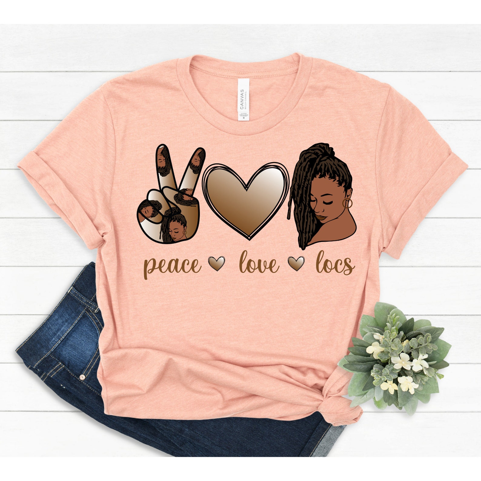 Peace Love Locs Shirt Locs Women Apparel Black Hair Outfit - Etsy