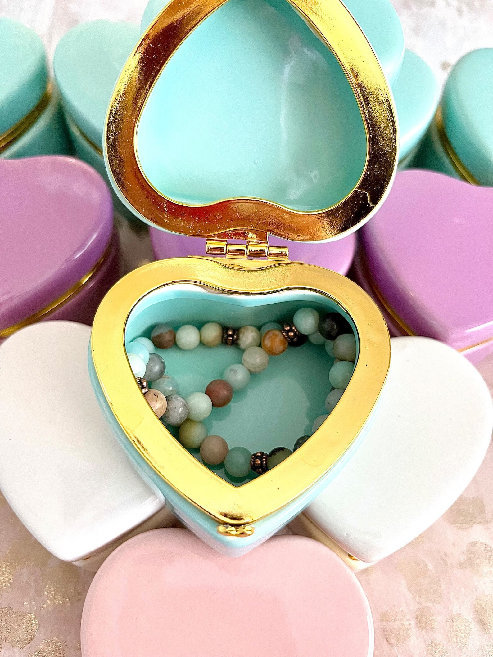 Valentine's Gift, Heart Jewelry Box, Jewelry Box Gift, Ceramic Trinket ...